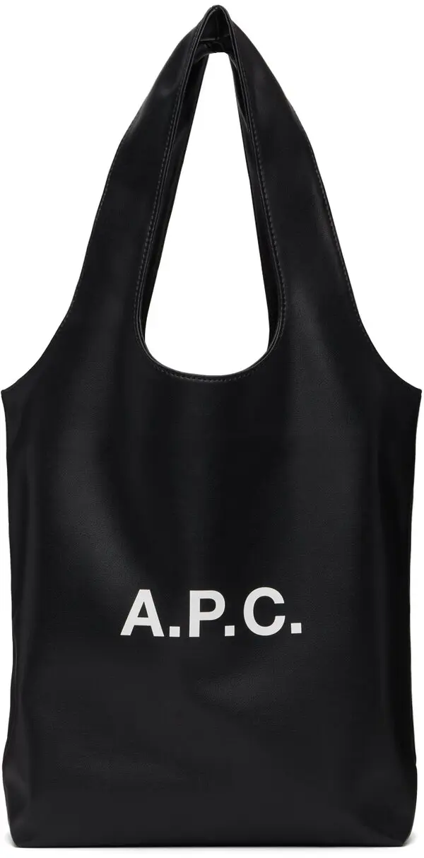 A.P.C. Black Ninon Small Tote - Lzz Black | Editorialist
